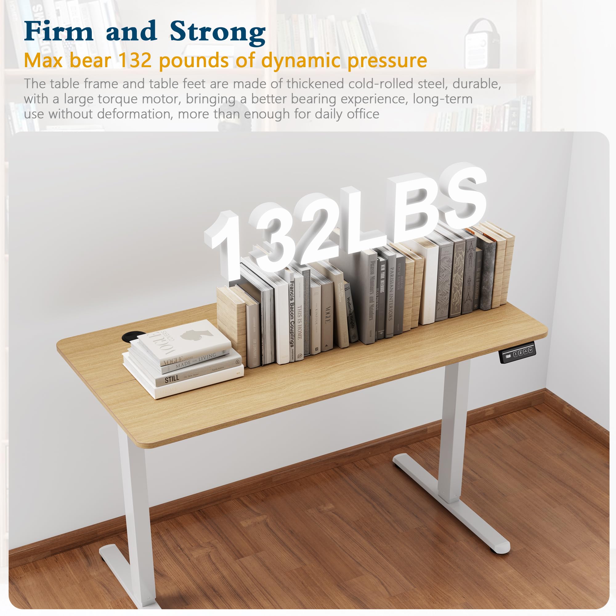 Snapklik.com : Shintenchi Electric Height Adjustable Standing Desk, 48 ...