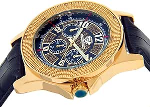 Amazon.com: Super Techno Diamond Watch Mens Genuine Diamond Watch ...