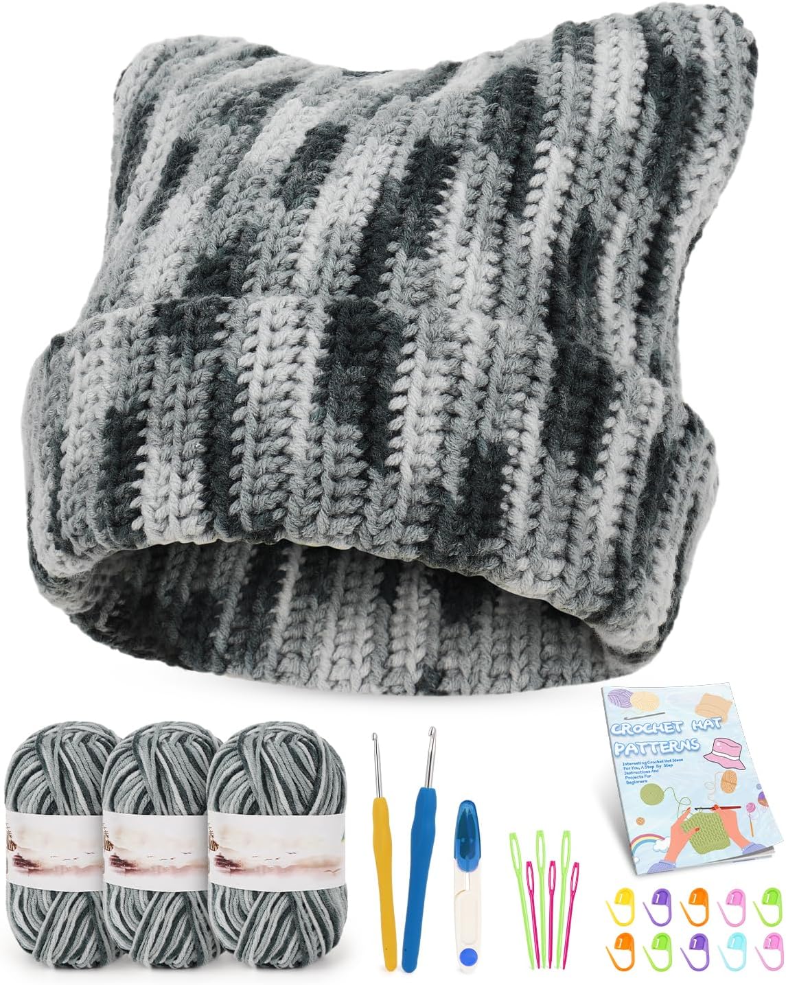 Amazon.com: Aeelike Hat Crochet Kit, Crochet Kit for Beginners Adults ...