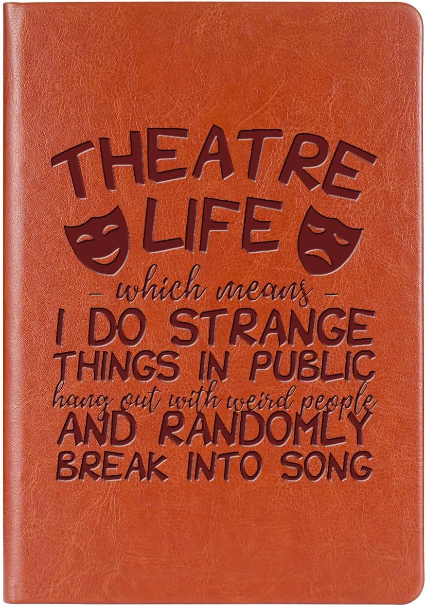 Amazon.com : WHLBHG Theatre Life Leather Journal Notebook Theater Life ...