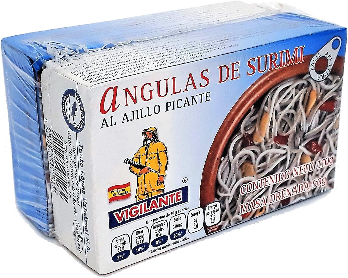 Vigilante Angulas de Surimi al Ajillo Picante, 220 g : Amazon.com.mx ...