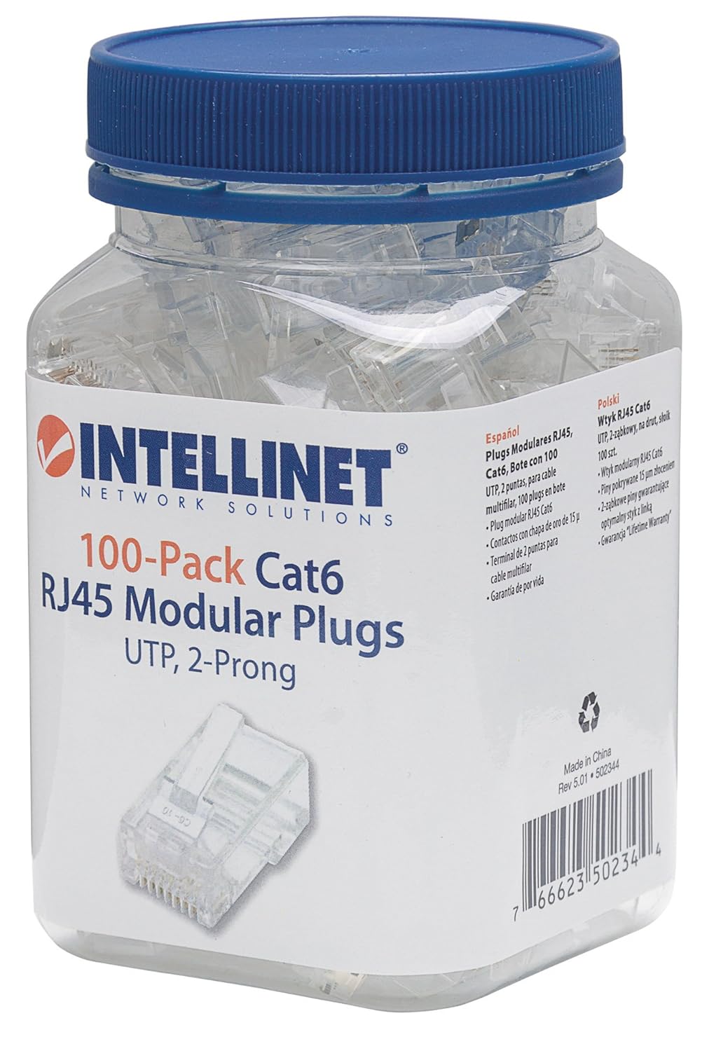 Amazon.com: Intellinet Cat6 RJ45 Connector Ends Set Modular Plugs 100 ...