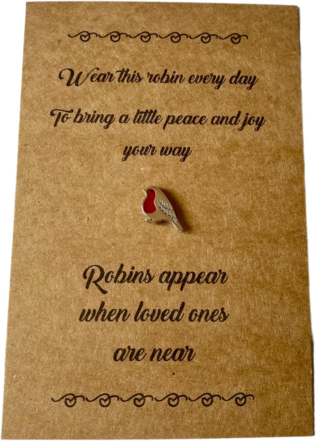 Remembrance Red Robin Pin Badge Verse Card : Amazon.co.uk: Stationery ...
