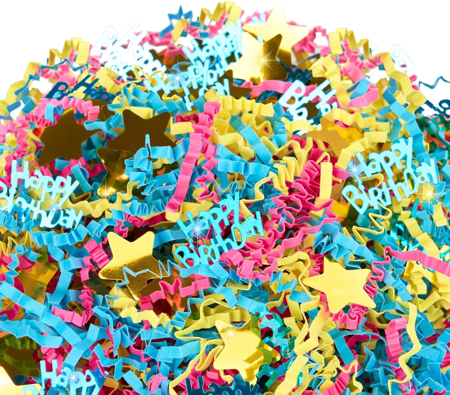 Amazon.com: PAPER FAIR 1 LB Happy Birthday Pink Yellow Blue Easter ...