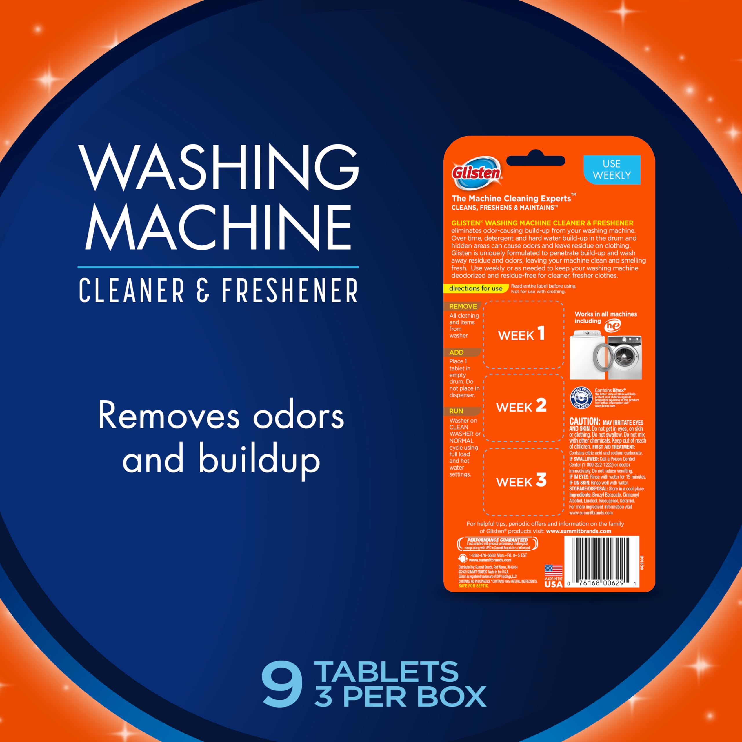 Snapklik.com : Glisten Washing Machine Cleaner And Freshener Deodorizer