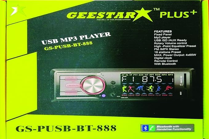 Geestar GS-PUSB-BT-888 Car USB MP3 Player with Bluetooth : Amazon.in ...