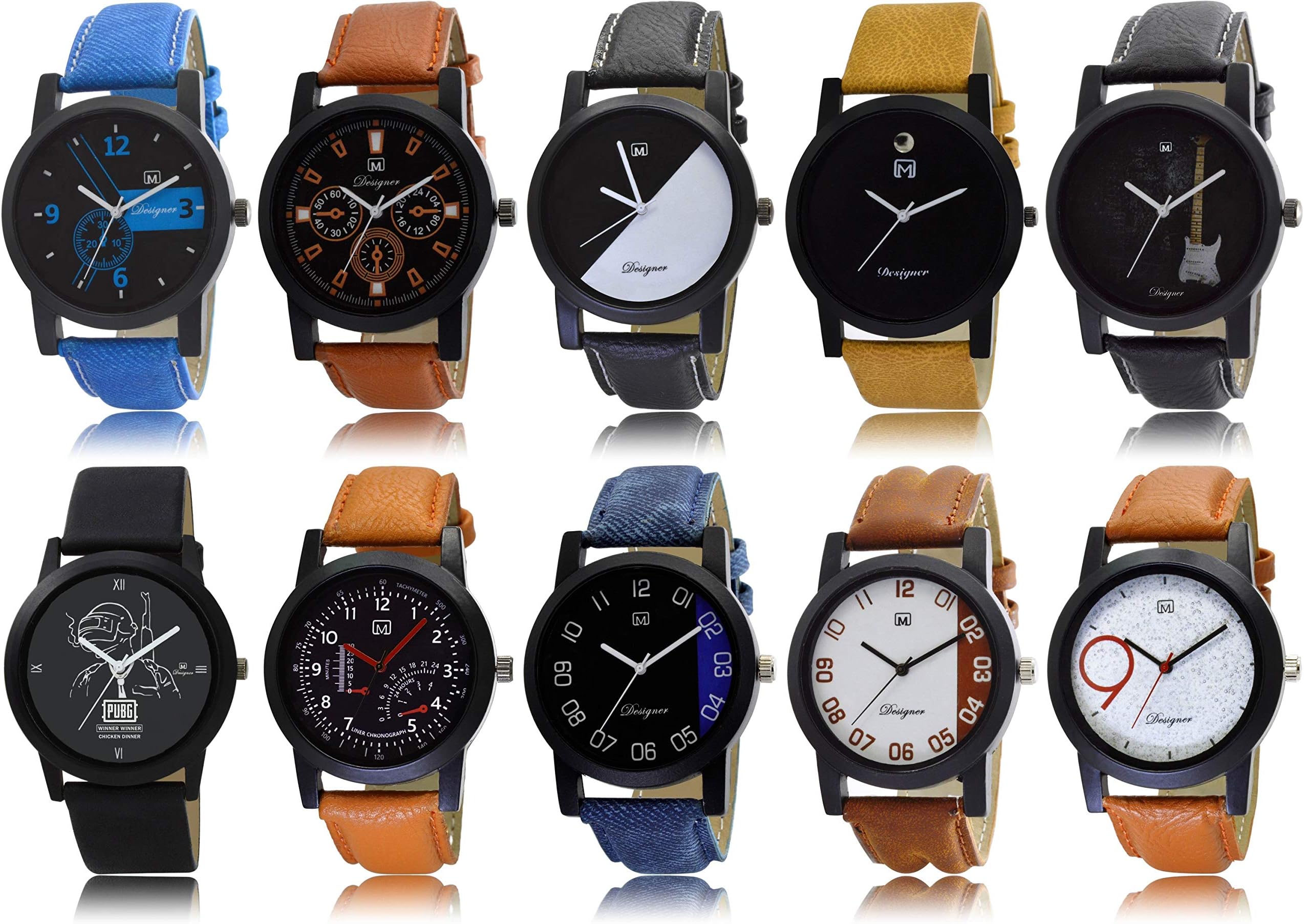 SWADESI STUFF Multi Color Analogue Watch for Women & Girls - Combo of 6 ...