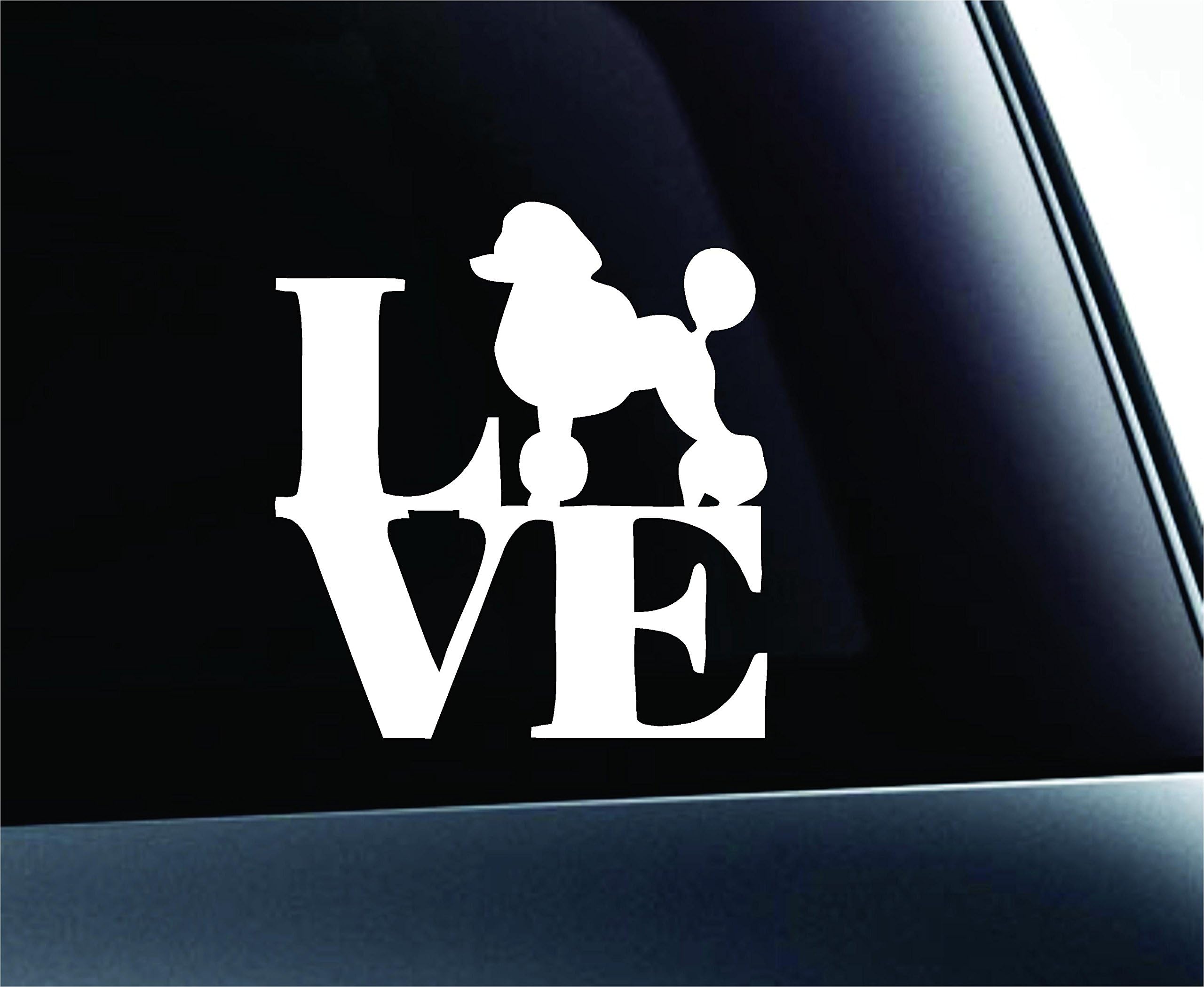 Amazon.com: ExpressDecor Love Poodle Dog Symbol Decal Funny Car Truck ...