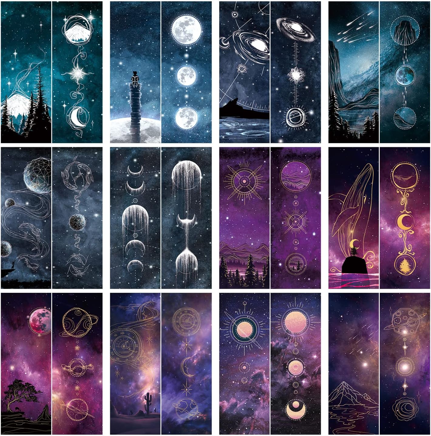 Amazon.com : Doraking 30PCS Universal Theme Bookmarks for Book Lovers ...