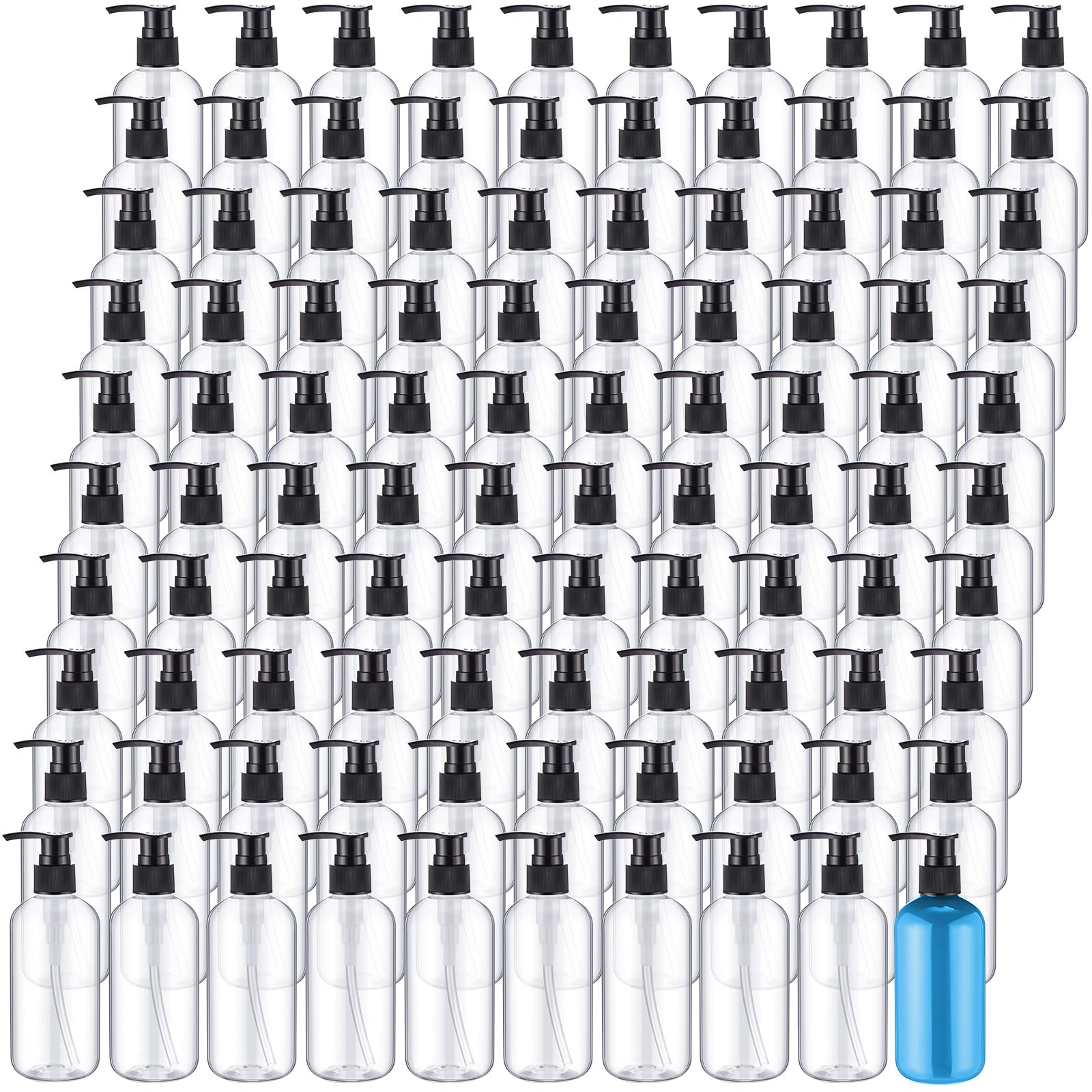 Amazon.com: Hushee 150 Pieces 8 oz Plastic Bottles with Pump Dispenser ...