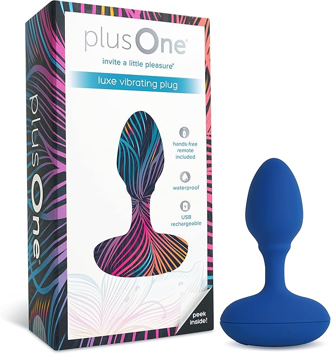 Amazon.com: plusOne Luxe Vibrating Plug with Remote, 10 Vibration Settings, Made of Body-Safe ...