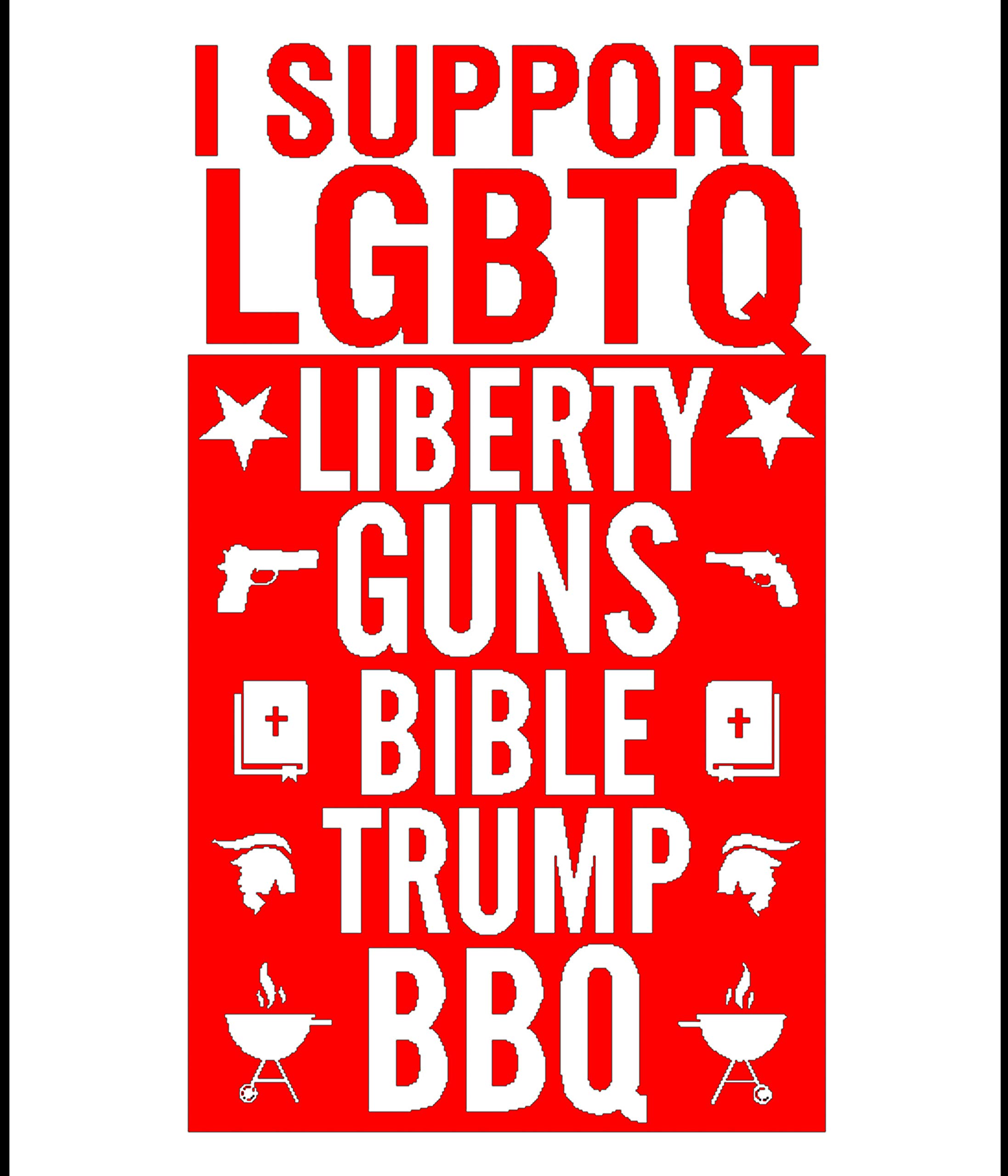 Amazon.com - Dan's Decals I Support LGBTQ Decal, Liberty, Guns, Bible ...