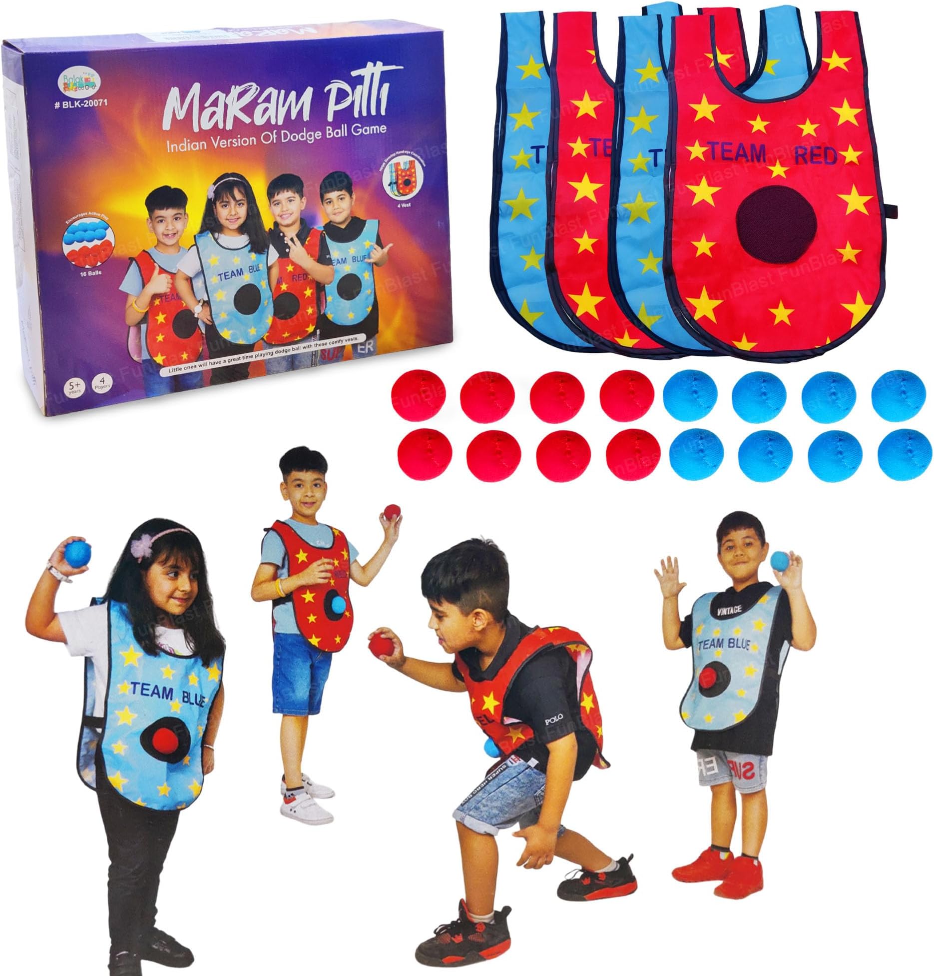 Buy FunBlast Dodge Ball Game for Kids – Maram Pitti for Kids ...