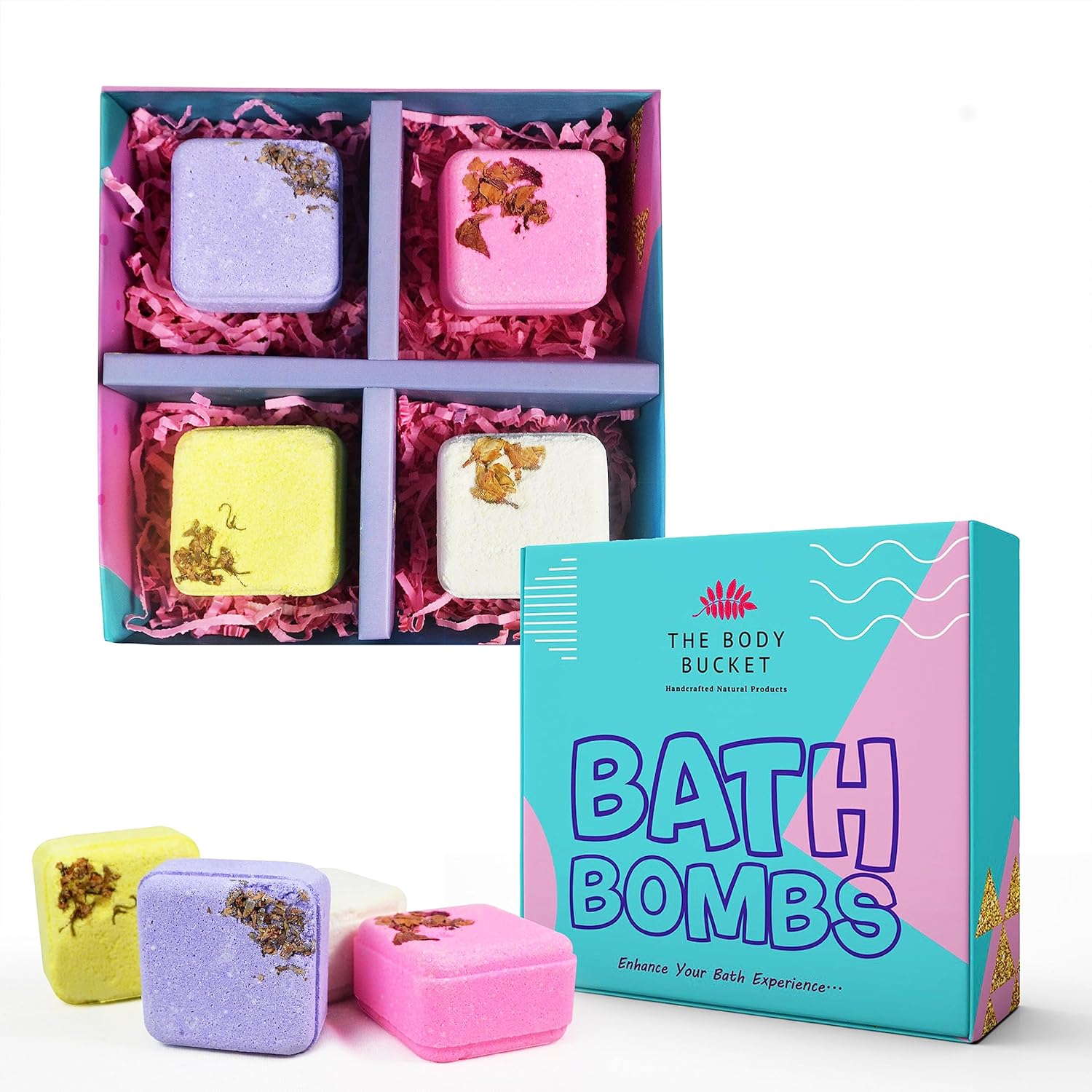 THE BODY BUCKET - Musk, Rose, Lavender and Jasmine Bath Bombs made with ...