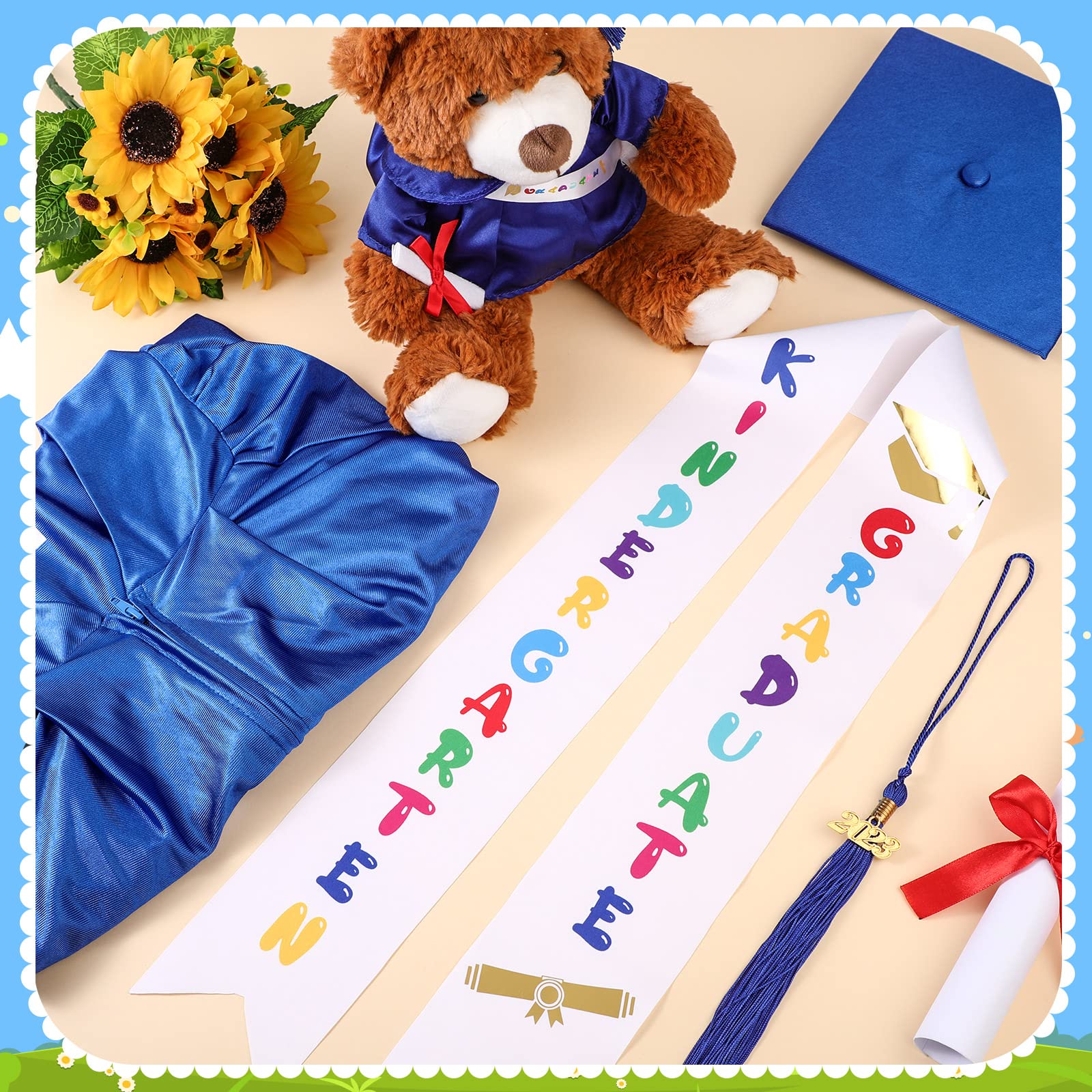 Snapklik.com : Sintuff 7 Pcs Kindergarten Graduation Gown Cap 2024 ...