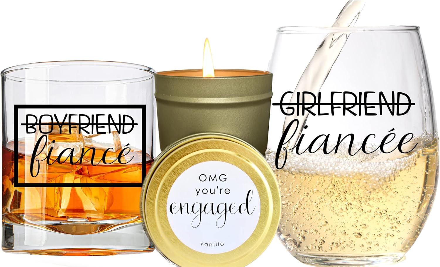 Amazon.com | Engagement Gift Set for Couples - Boyfriend and Girlfriend ...