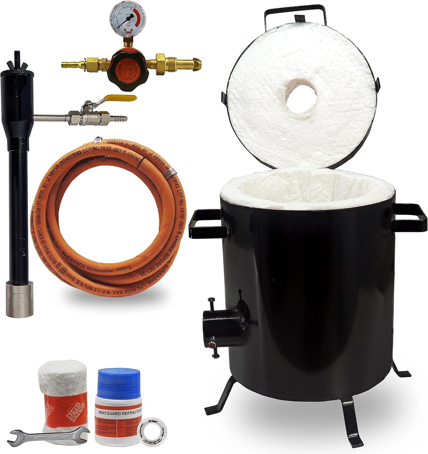 Amazon.com: 10 Kg Gas Furnace 2500F, Metal Melting Foundry Furnace for ...