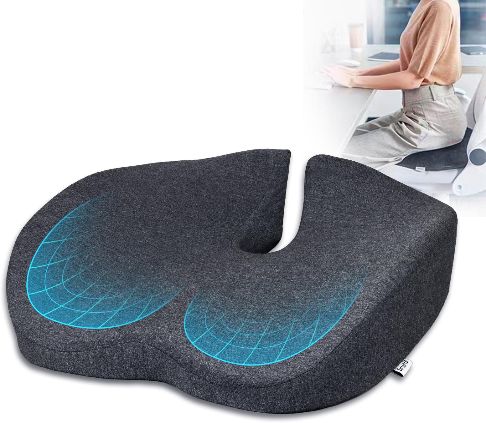 Amazon.com: Premium Gel Enhanced Seat Cushion - Non-Slip Orthopedic Gel ...