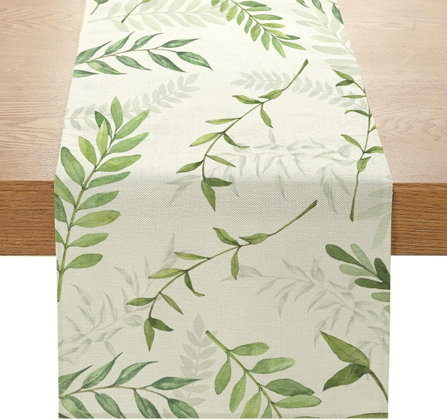 Amazon.com: LADY MIRANDA Green Table Runner 13×4 Kitchen Dining Table ...