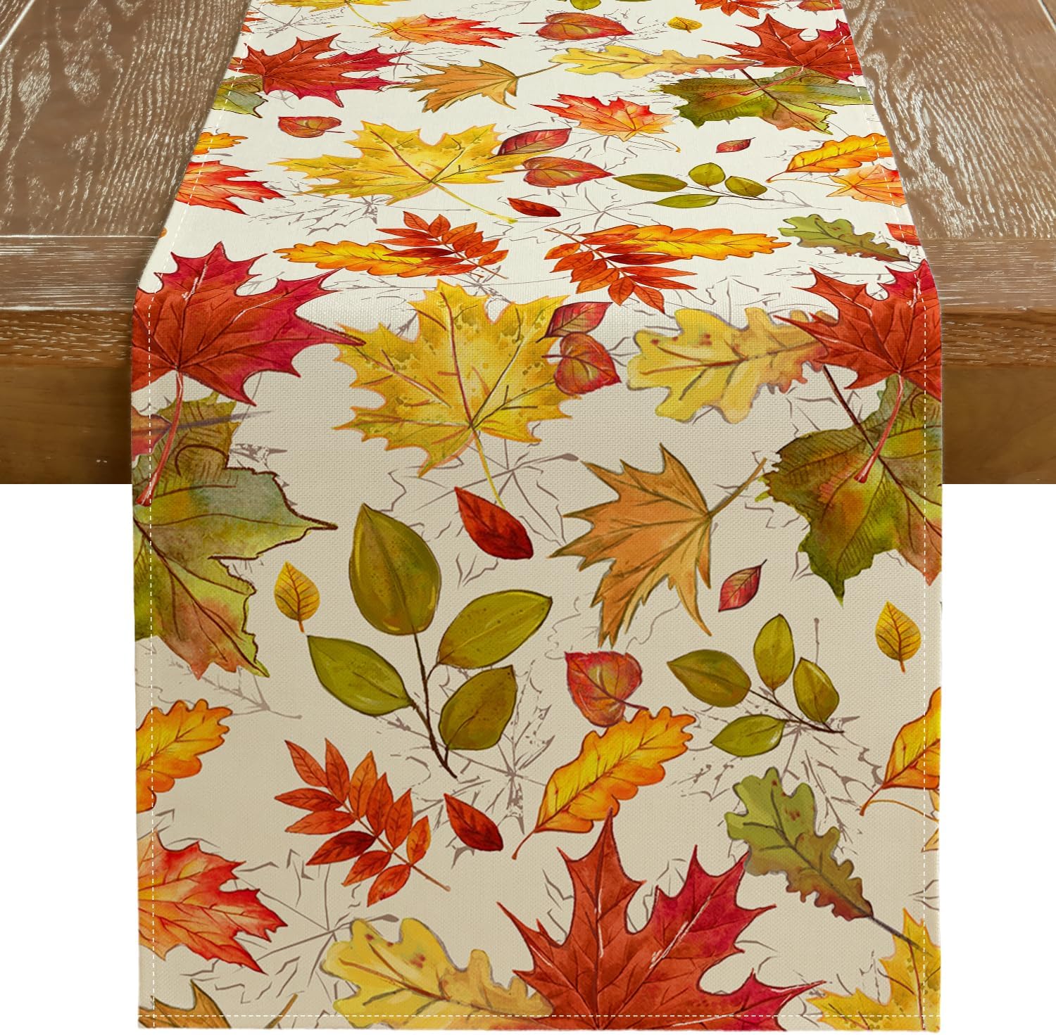 Amazon.com: Fall Leaves Table Runner 13x72 Inches, Vase Buffalo Plaid ...