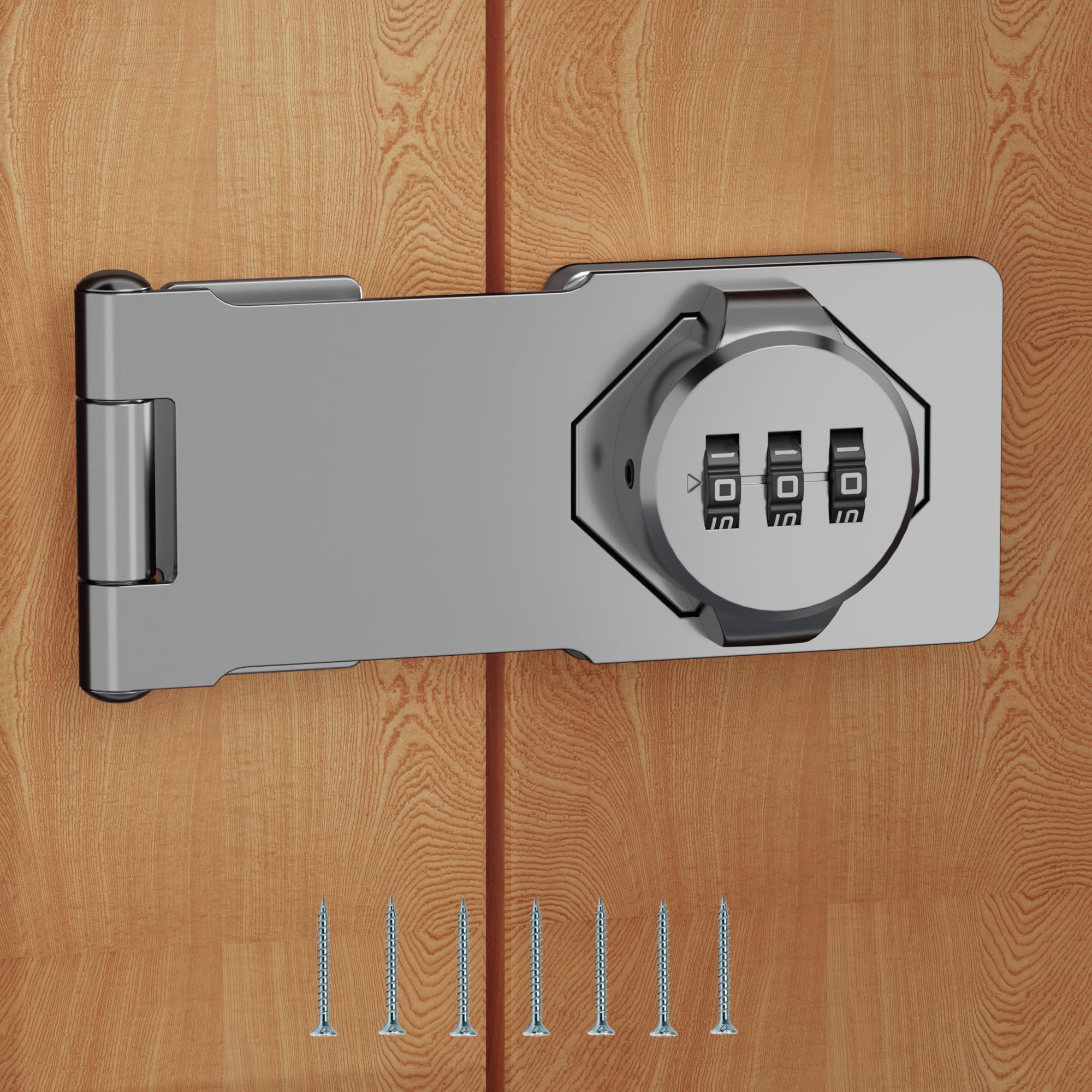 ETEKJOY Keyless Cabinet Lock 3-Digit Password Combination Code Hasp ...