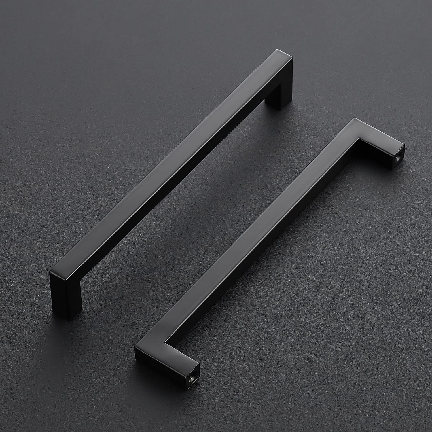 Snapklik.com : Ravinte 3 Pack Black Cabinet Pulls 7-1/2 Inch Square ...