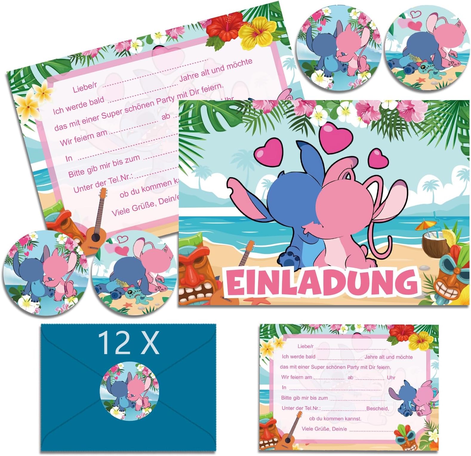 Cards Hallmark Disney Lilo & Stitch 8th Birthday You're 8 Let's Party ...