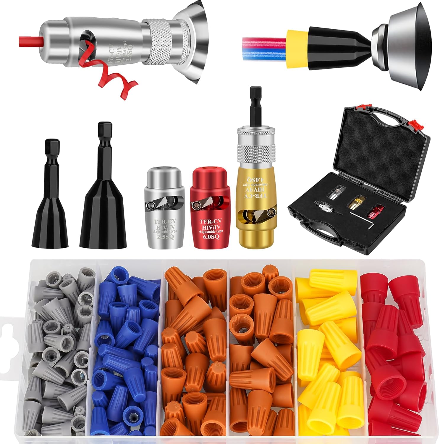 Tomorotec Electric Wire Stripper Set for Efficient Stripping & Twisting ...