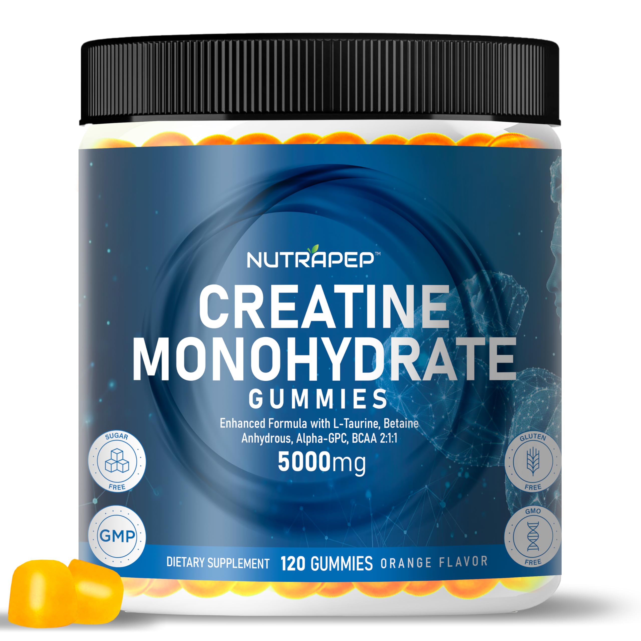 Amazon.com: NutraPep Creatine Monohydrate Gummies 5g for Men Women ...