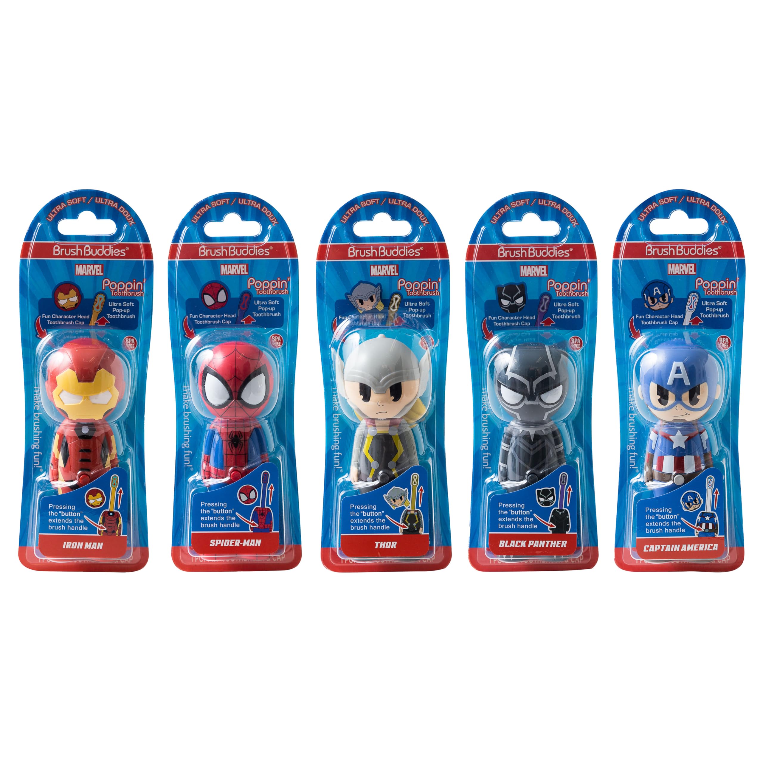 Amazon.com: Brush Buddies Marvel Assorted Pack of Superhero ...