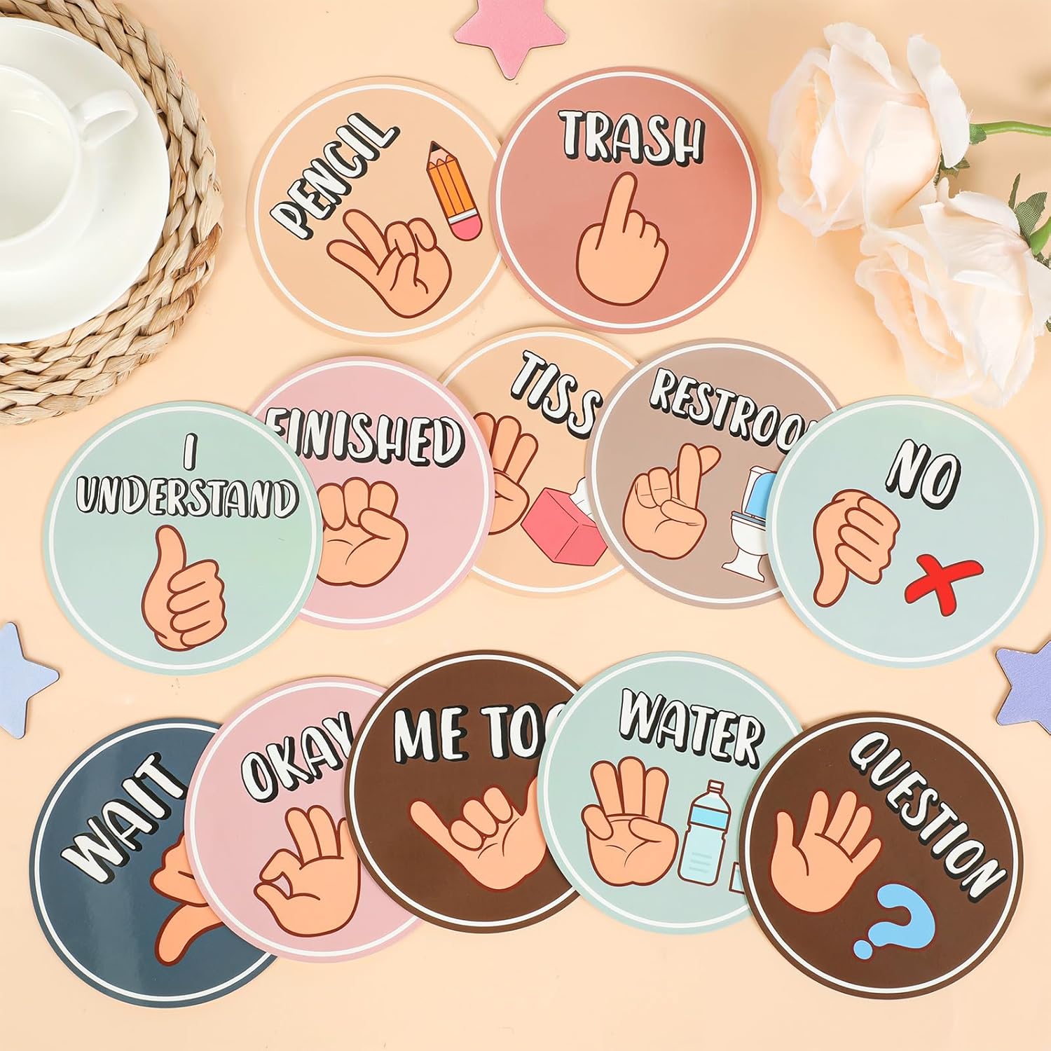 12 PCS Boho Seat Signals Posters Classroom Hand Sri Lanka | Ubuy