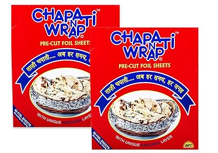 Chapati Wrap Pre Cut Foil - 50 Sheet (Pack of 2) : Amazon.in: Health ...