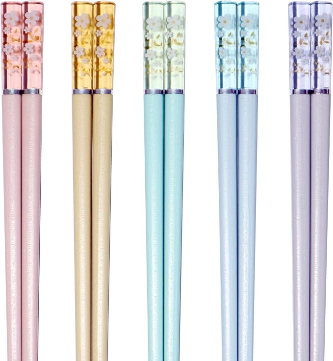 Amazon.com: HELERKOL 5 Pairs Fiberglass Chopsticks - Amber Cherry ...