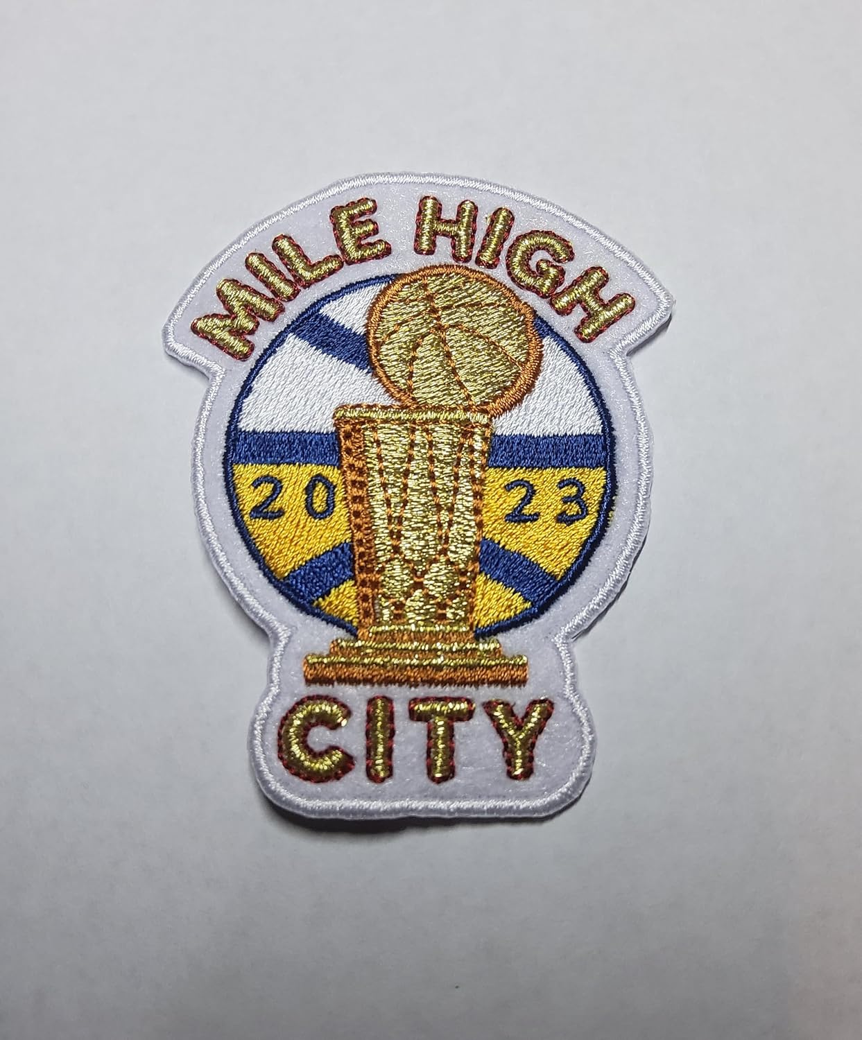Amazon.com: Nuggets Basketball Mile HIGH City Metallic Gold Iron-ON ...