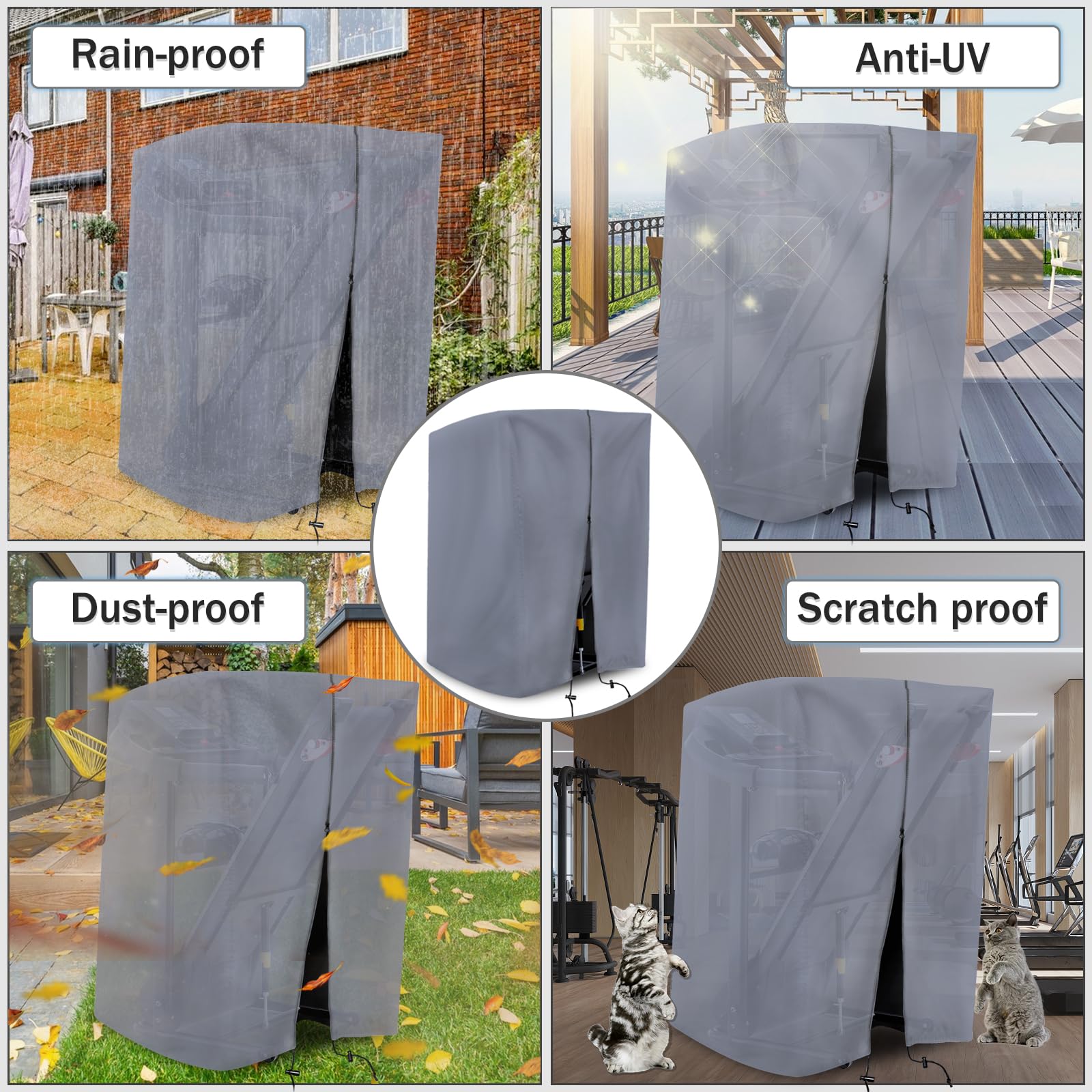 Snapklik.com : Treadmill Cover, Dustproof Waterproof Folding Treadmill ...