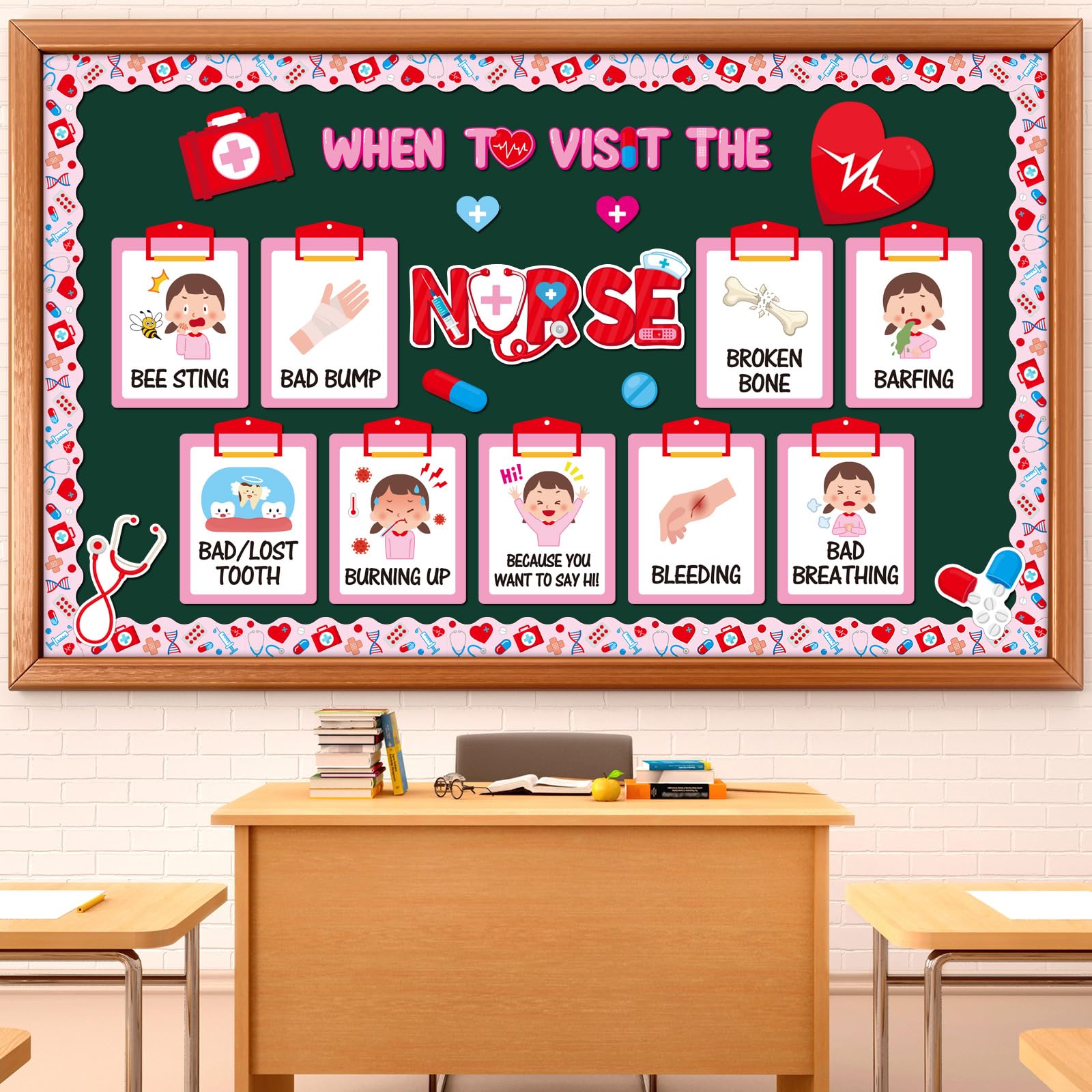 Snapklik.com : School Nurse Bulletin Board Decorations Set When To ...