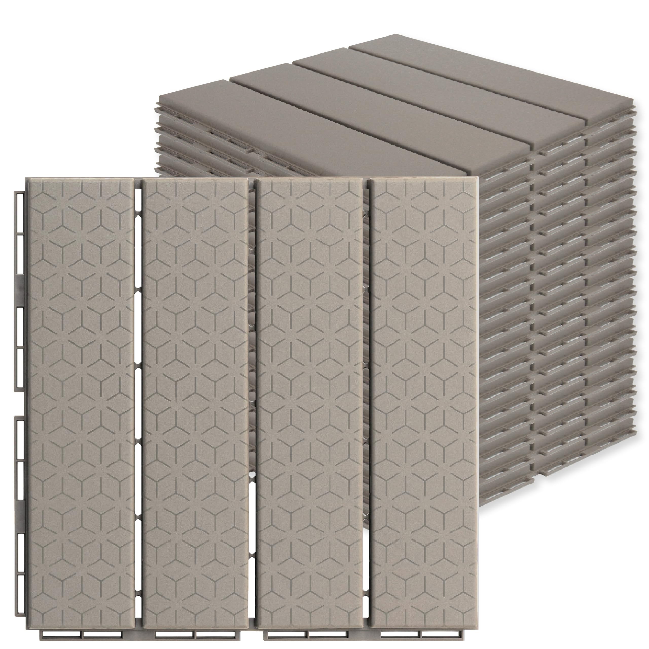 Amazon.com: Easy Snap Im Home Living Zigzag Interlocking Patio Deck ...