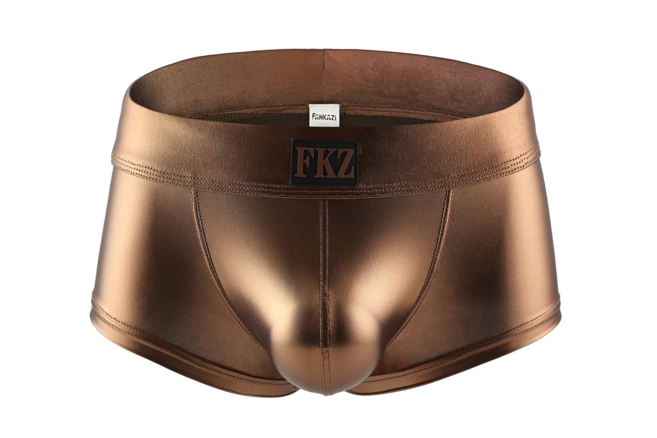 Buy SwbreetyMen Shiny Liquid Metallic Underwear Bikini Swimsuit Boxer ...