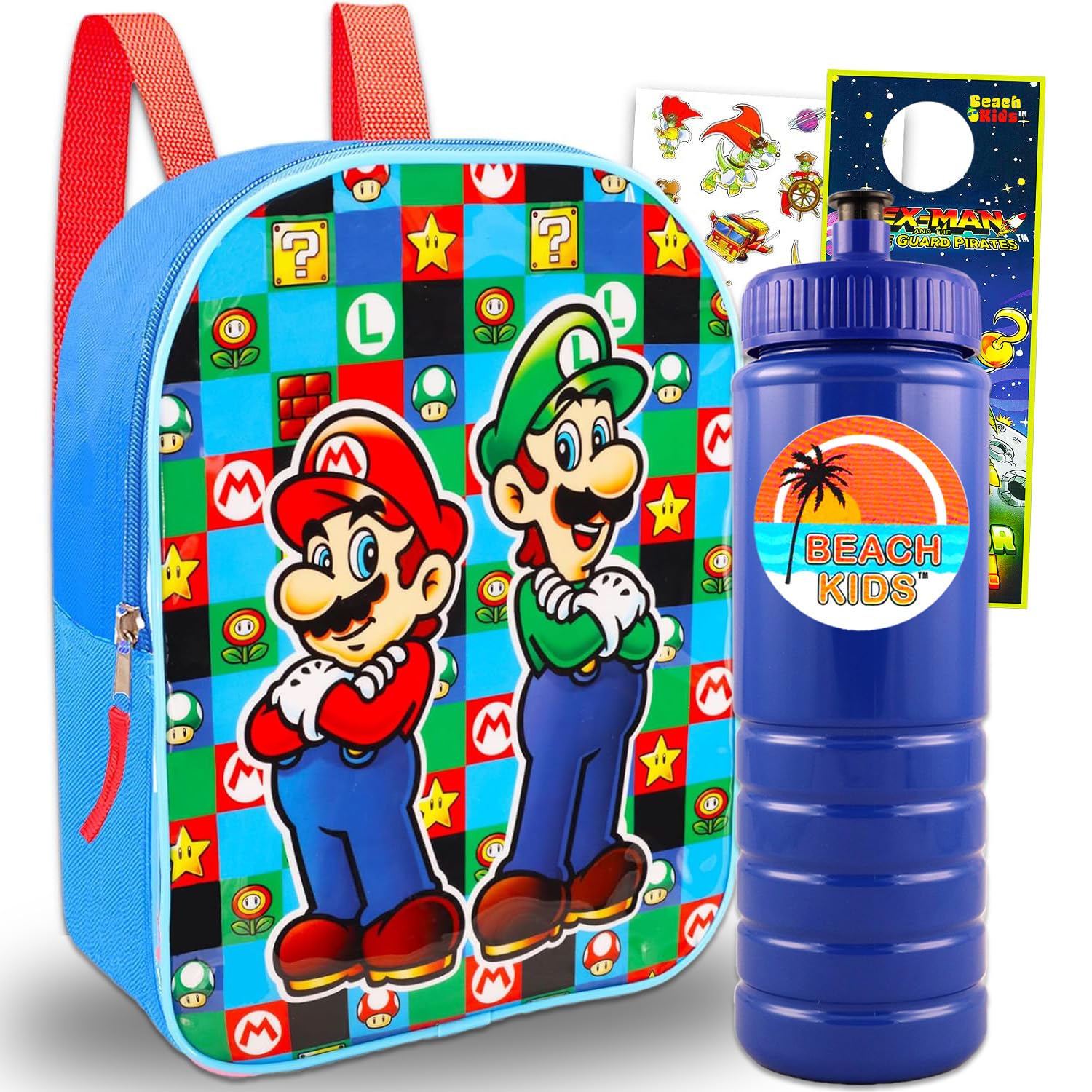 Amazon.com | Super Mario Mini Backpack for Boys - Bundle with 11" Mario ...