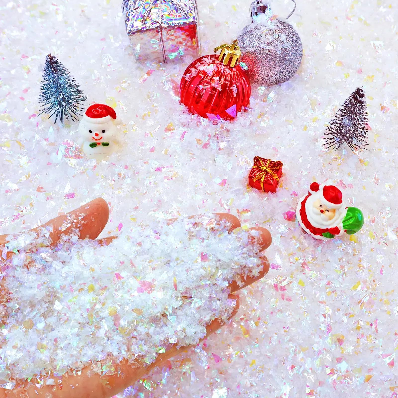 Amazon.com: Christmas Twinkles Fake Snow, 10.5oz Artificial Flake Snow ...