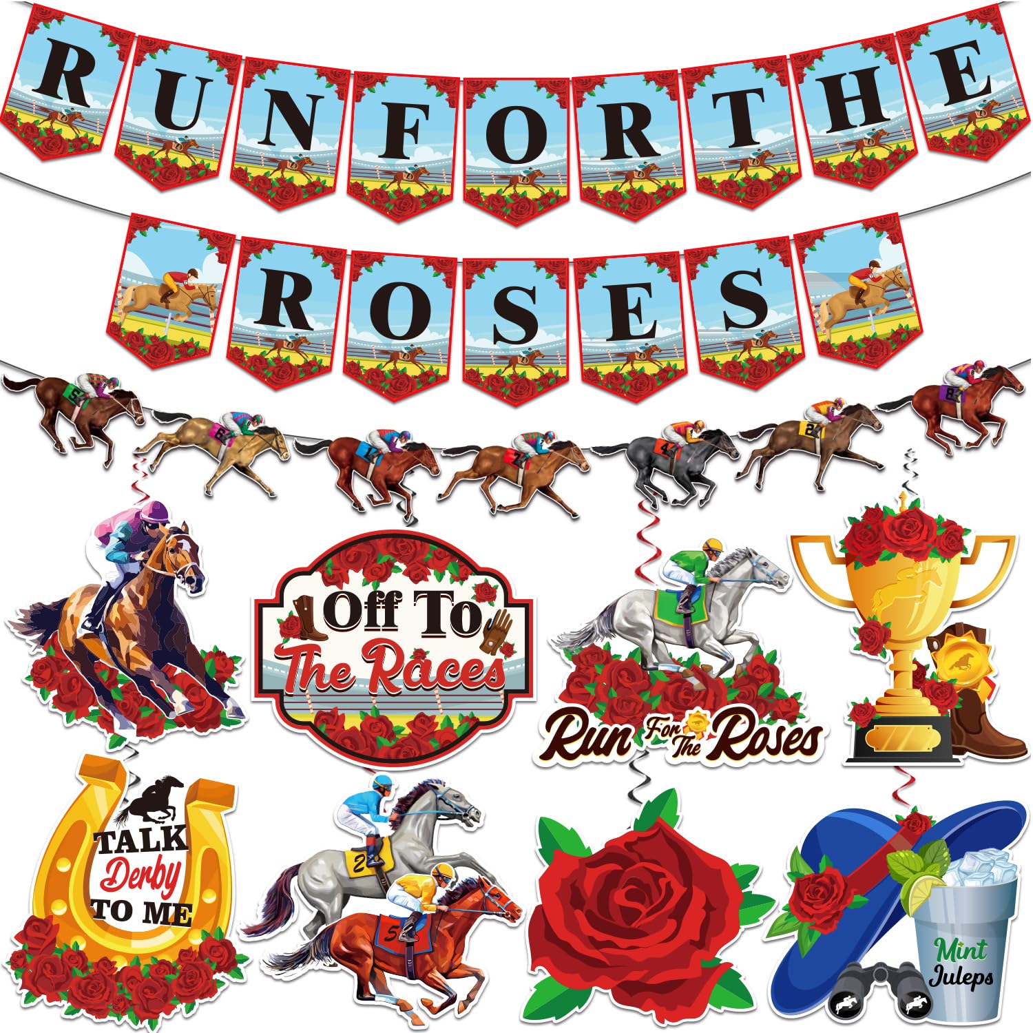 Amazon.com: Derby Decorations 2024, with 1pcs No DIY Derby Banner, 1pcs ...