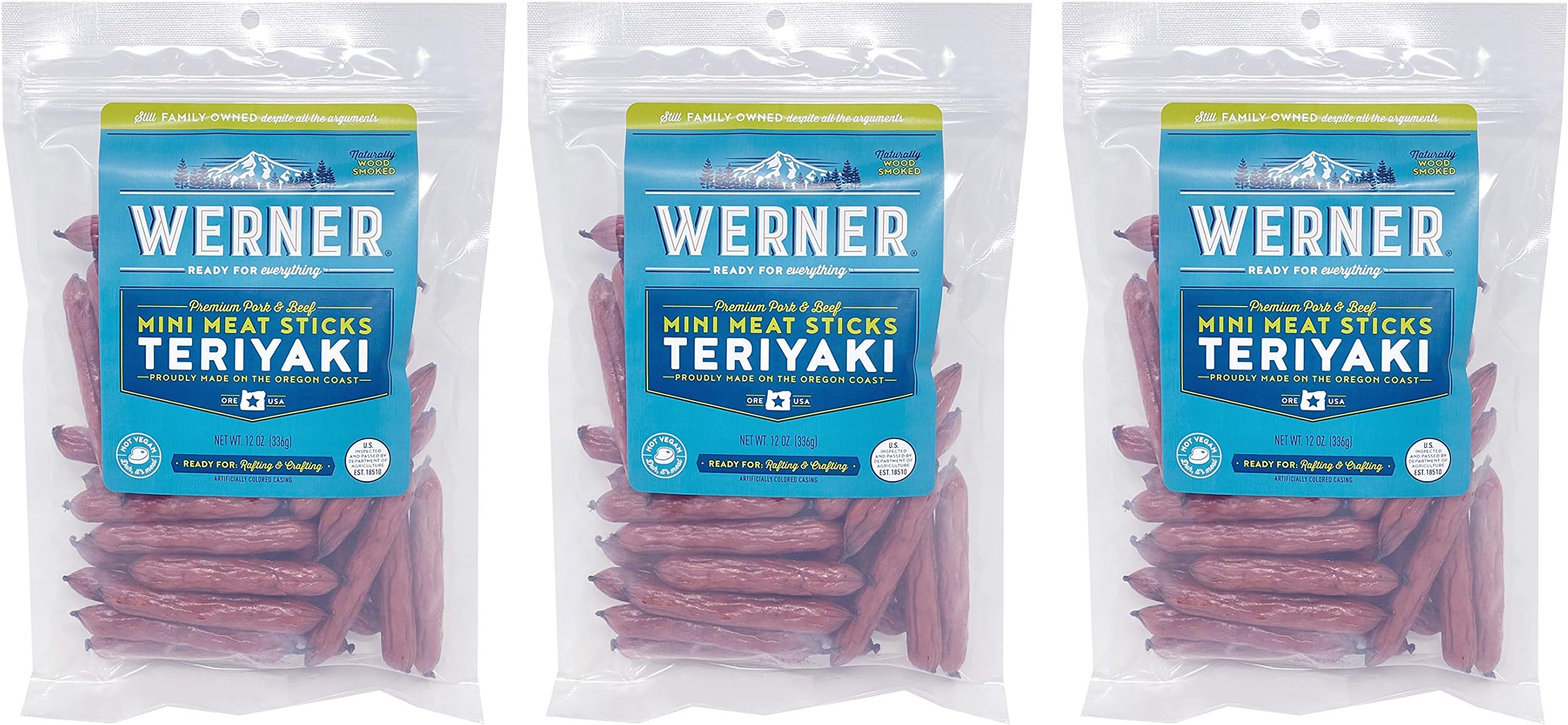 Amazon.com: Werner Mini Sausage Sticks Pack of 3 – Bulk Meat Sticks ...