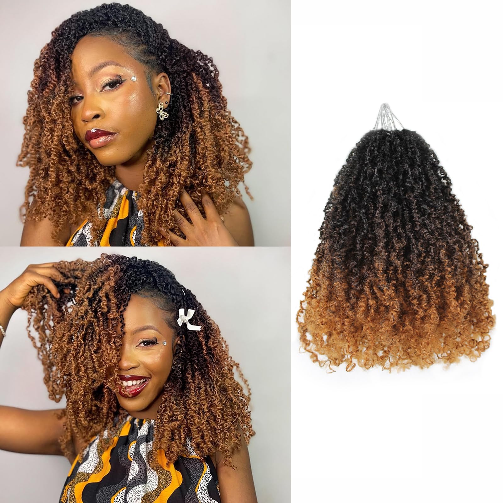 Amazon.com : Haftaluv Yanky Twist Crochet Hair 10 Inch 9 Packs Pre ...