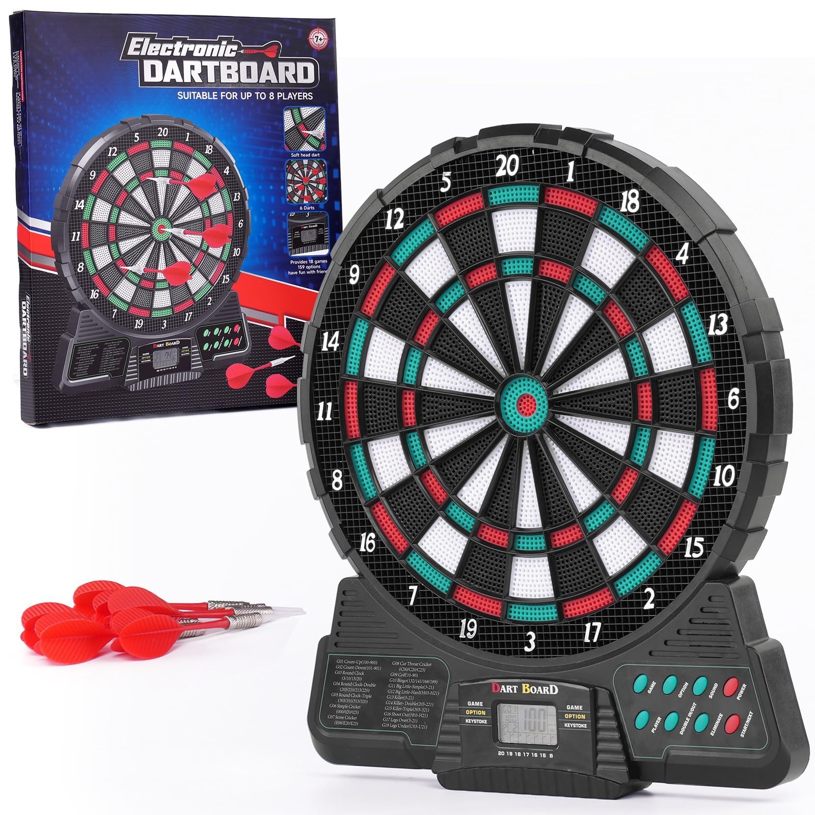 Buy 12 Inch Electronic Dartboard Set, Hanging Electronic Dart Board ...