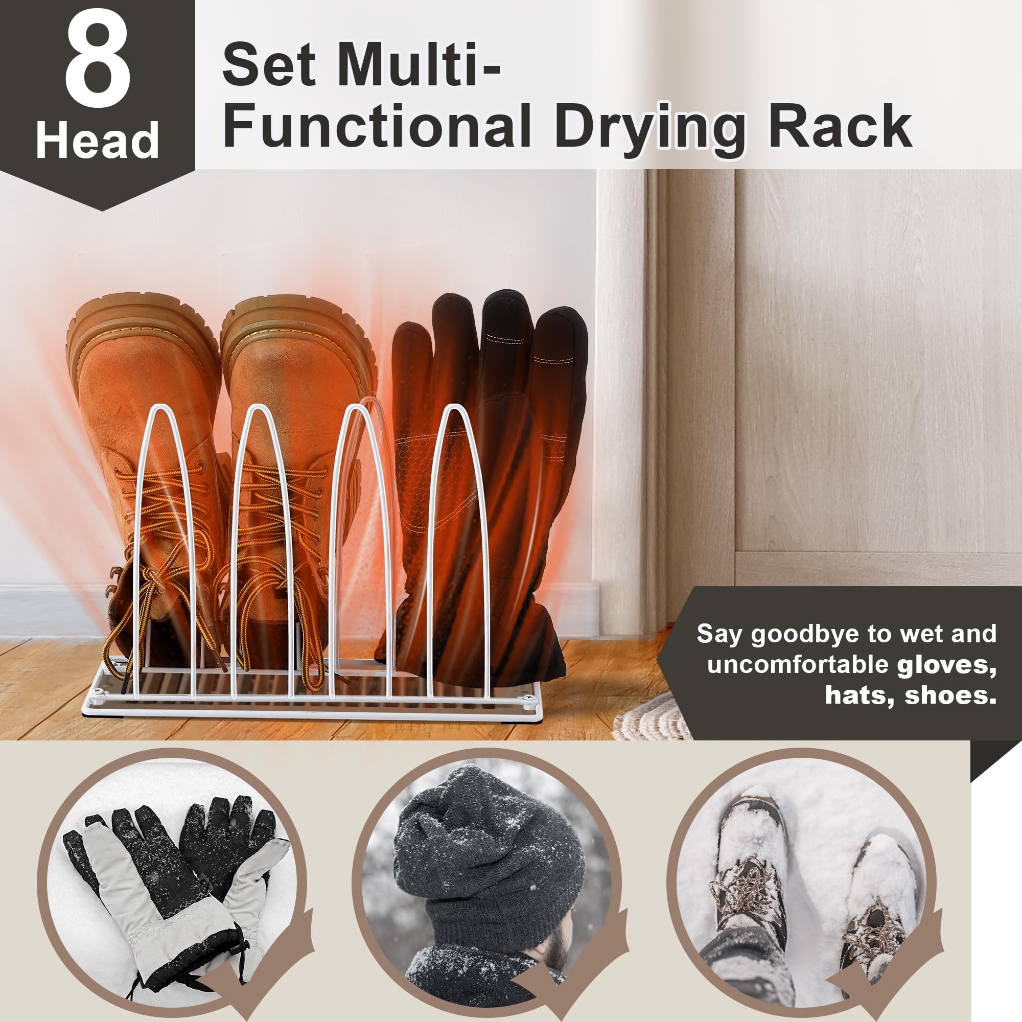 Snapklik.com : 2 Pack Metal Shoe Drying Rack, Shoe, Boot, And Glove ...