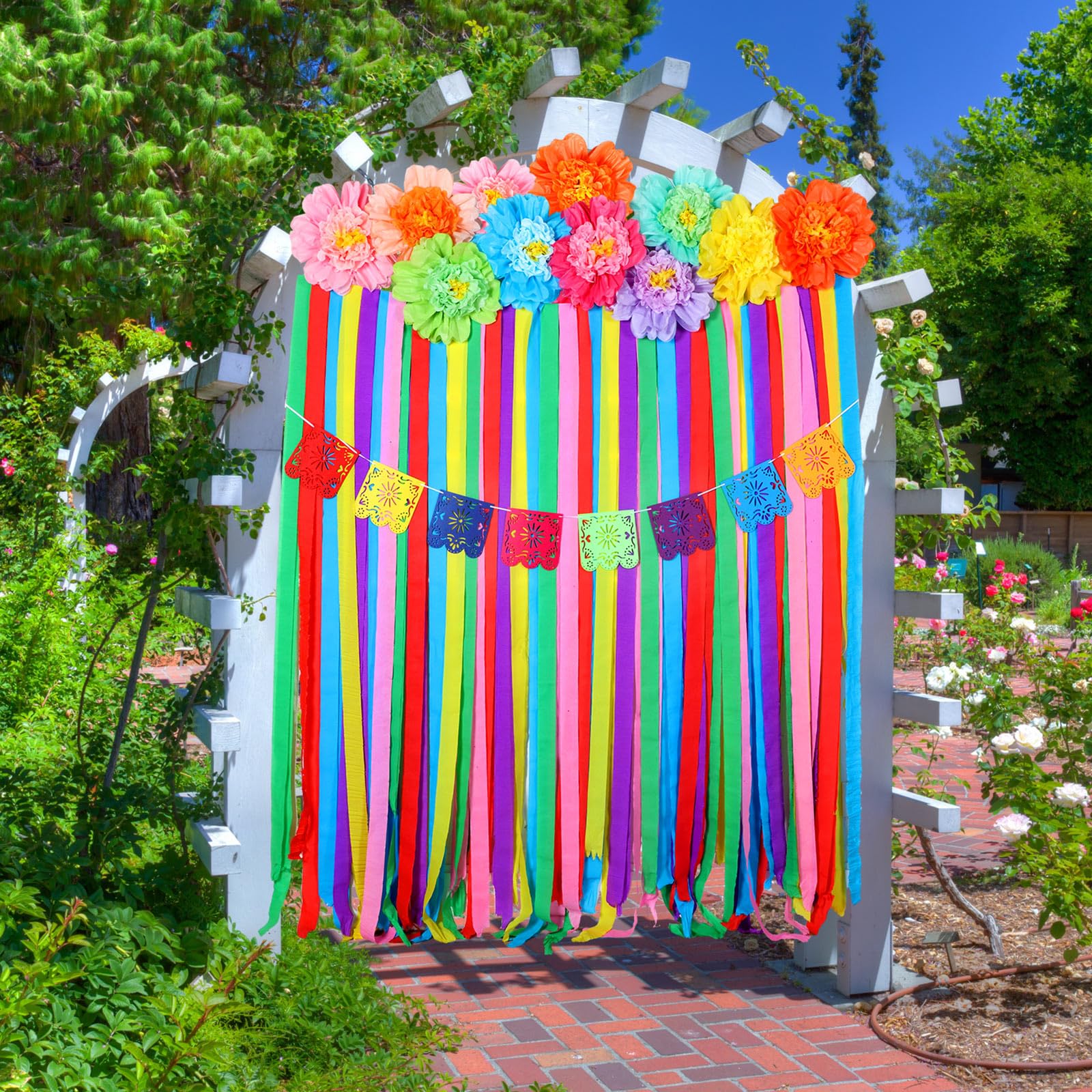 Snapklik.com : TaoBary 16 Pcs Mexican Paper Flowers & Streamers Fiesta ...