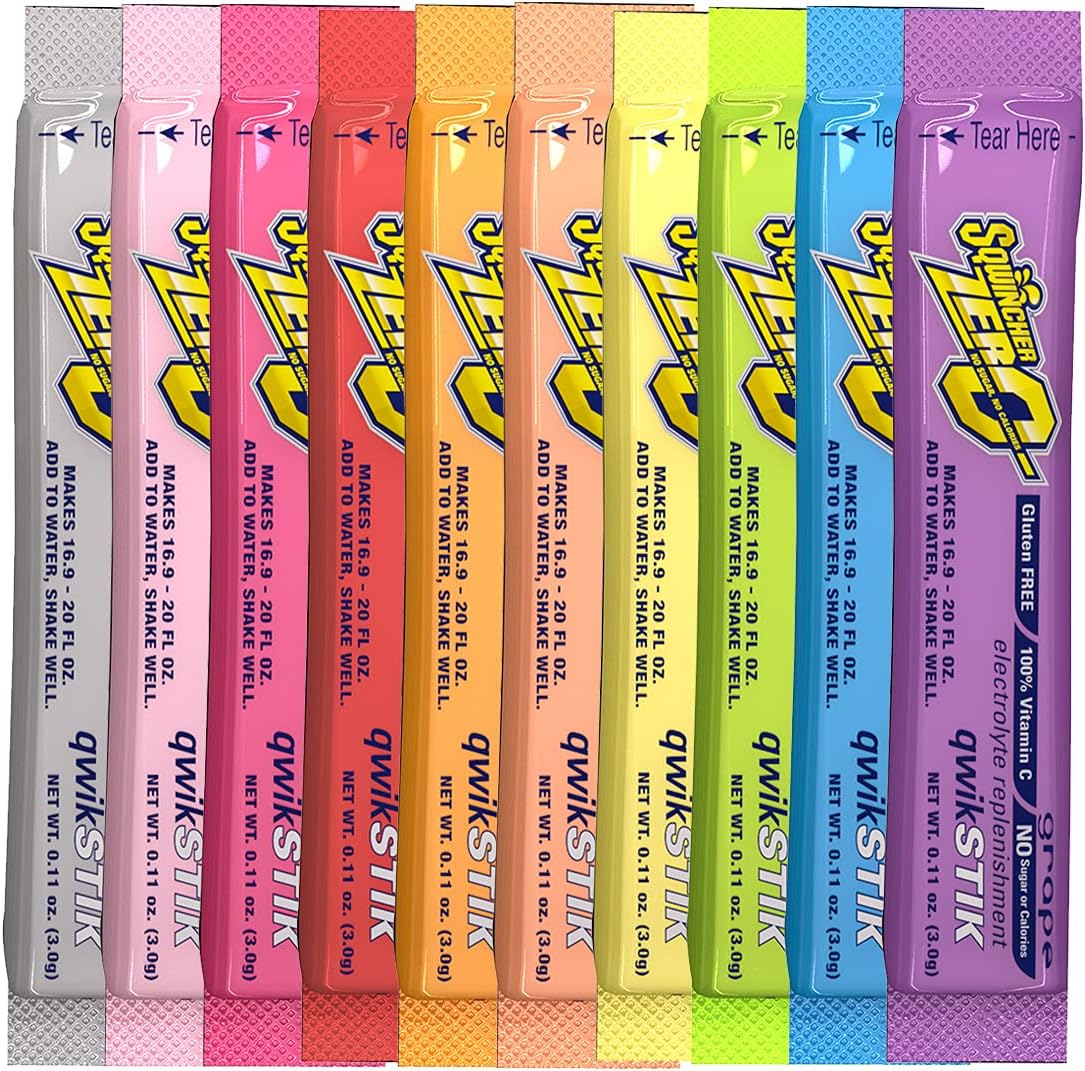 Amazon.com : Sqwincher Qwik Stik 10 Count Tubes Variety Bundle -Powder ...