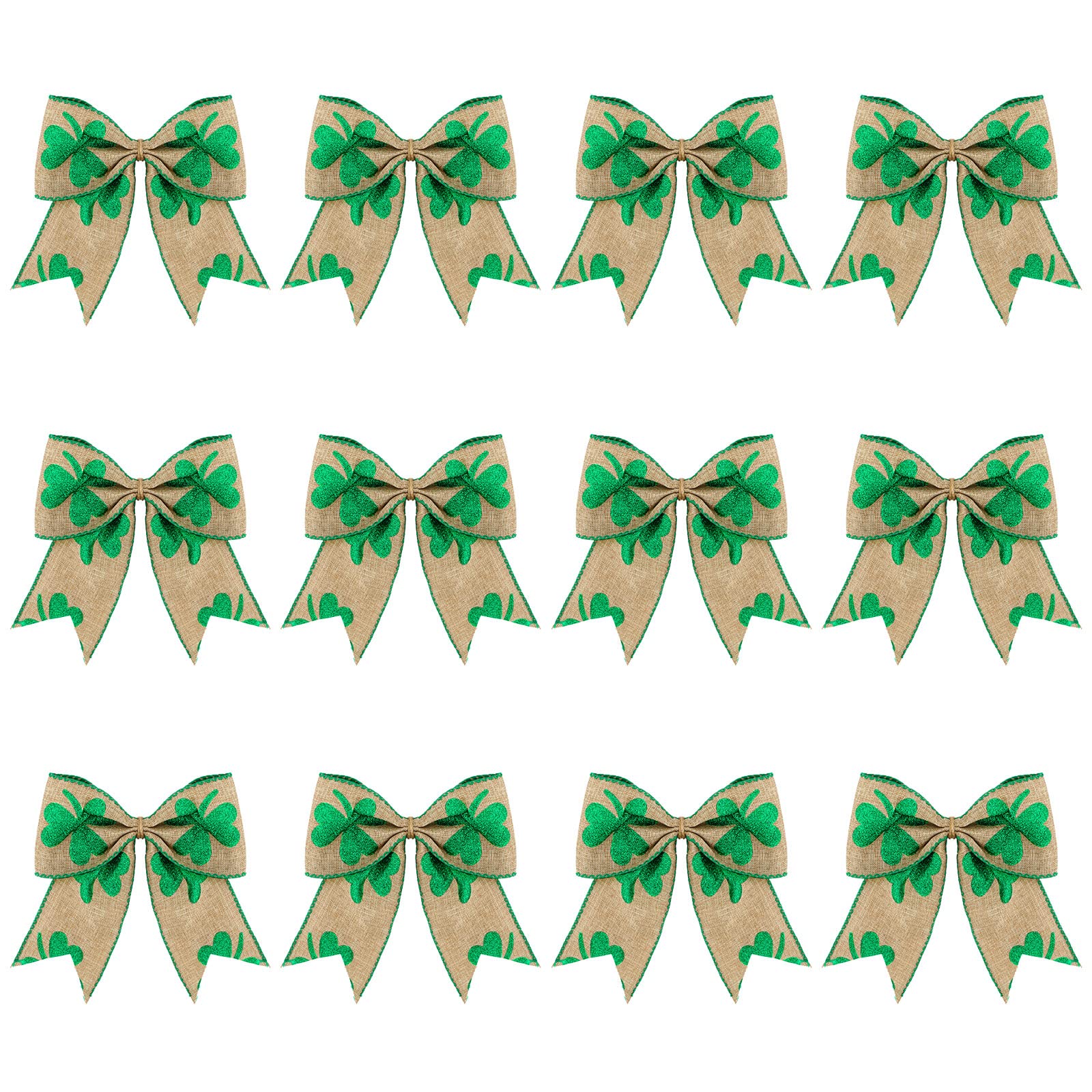 Amazon.com: 12 Pcs St. Patrick's Day Wreath Bow St. Patrick's Day ...