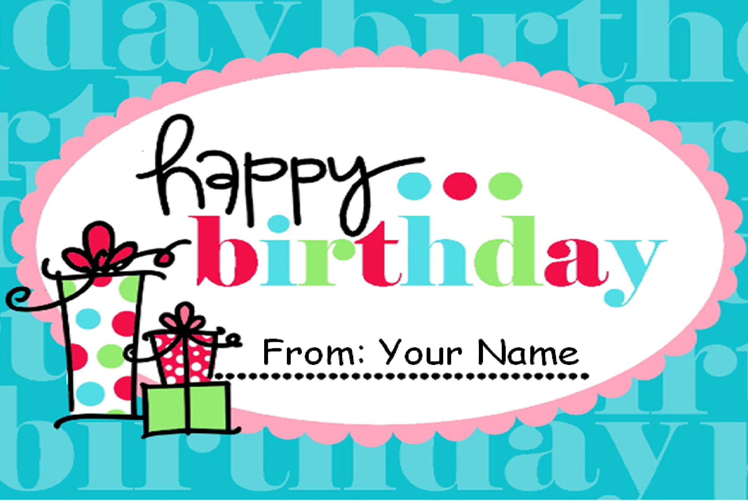 Cute Birthday Wishes Tags Happy Birthday Hanging Presents Gift Tag