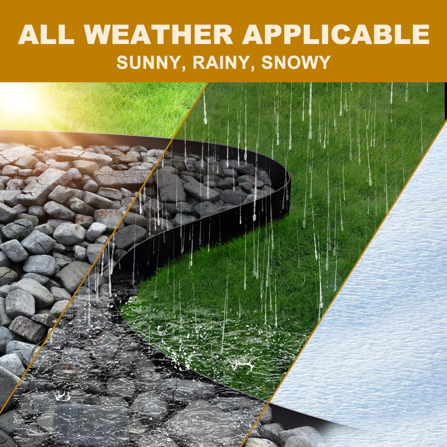 Snapklik.com : 5 Pack - 40 L X 6 H Edging For Landscaping Metal Steel ...